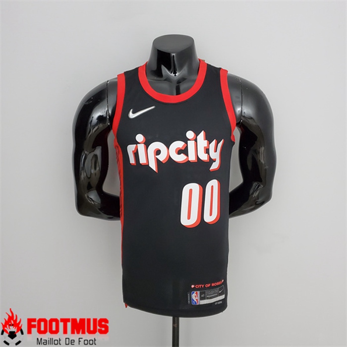 Floquer Maillot Portland Trail Blazers (Anthony #00) 2022 Season Noir ...