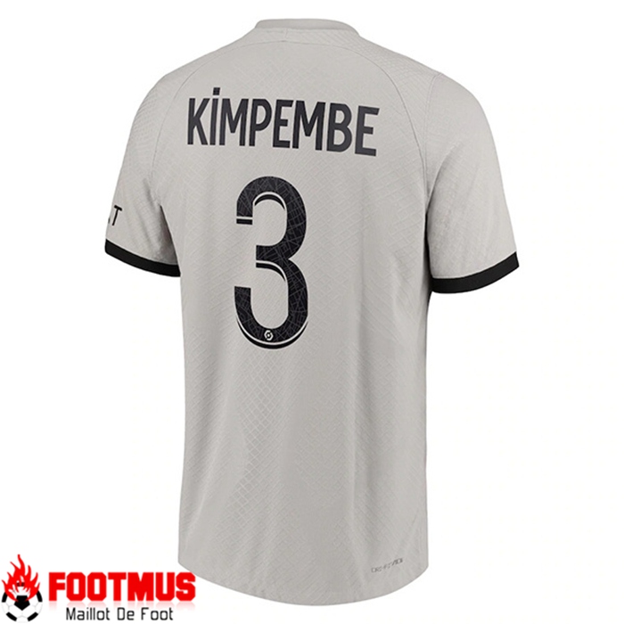 Numero Maillot de Foot PSG (KIMPEMBE #3) 2022/23 Exterieur Moins Cher