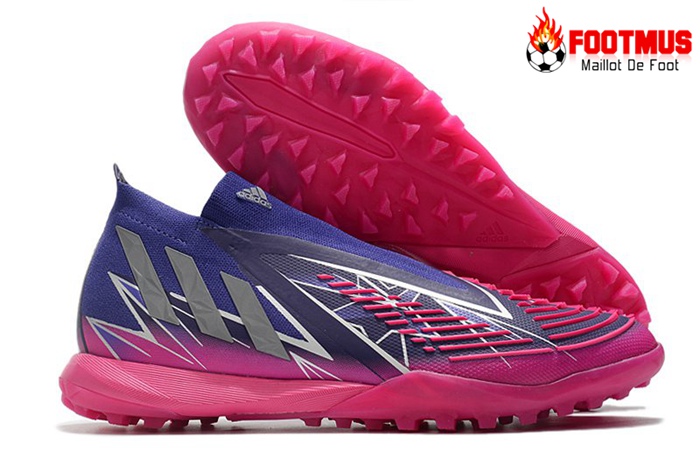 Numero Adidas Chaussures de Foot Predator Edge1 TF Pourpre Moins Cher