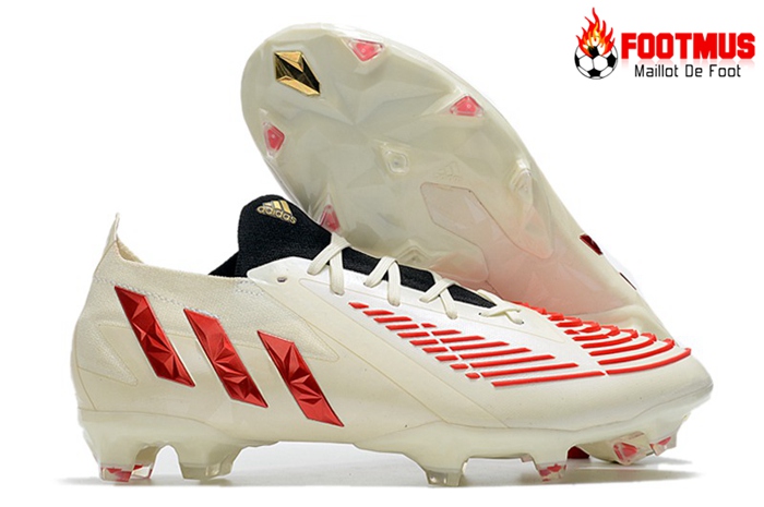 Image Adidas Chaussures de Foot Predator Edge.1 Low FG Blanc Moins Cher