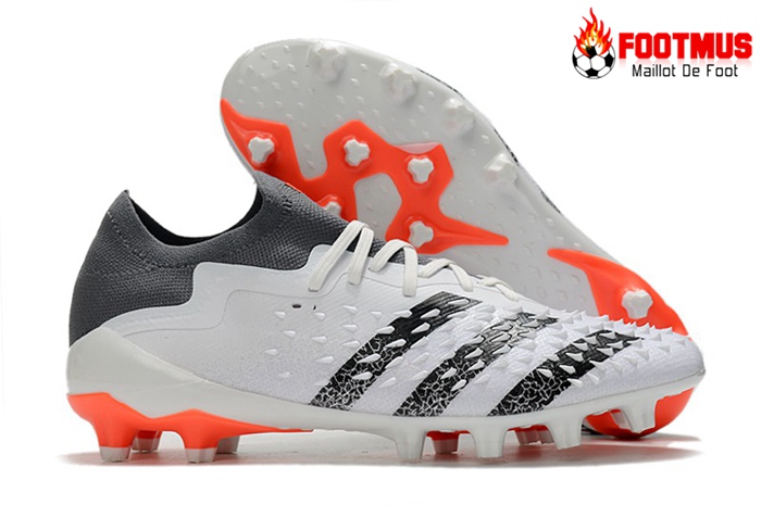 Image Adidas Chaussures de Foot Predator Freak .1 Low FG Blanc Moins Cher