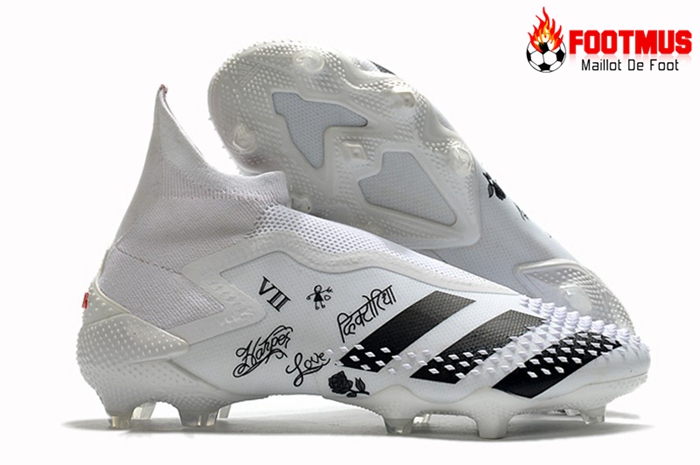 Faux Adidas Chaussures de Foot Predator Mutator 20+ FG Blanc Moins Cher
