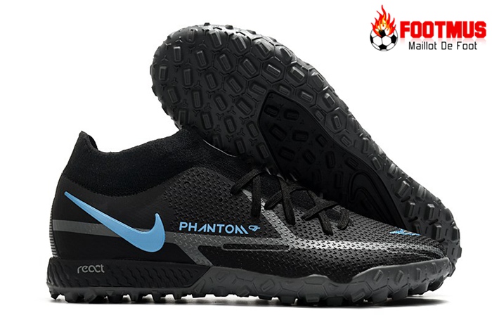 Les Plus Beaux Nike Chaussures de Foot Phantom GT Pro TF Noir Pas Chere