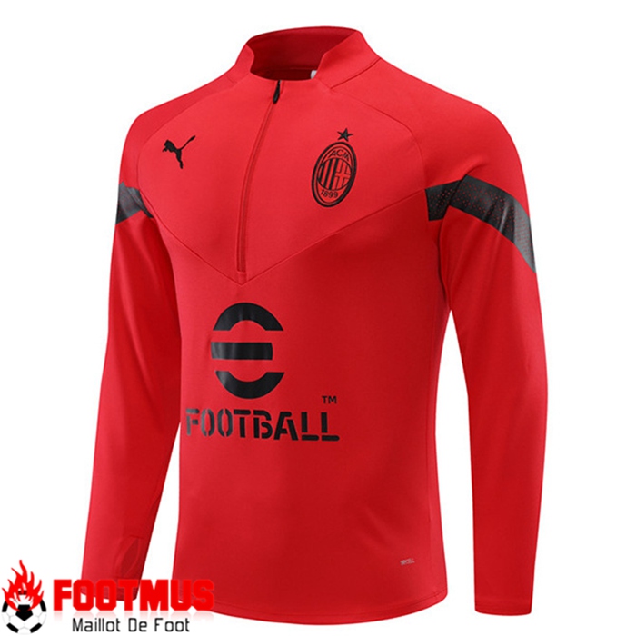 Numero Sweatshirt Training Milan AC Rouge 2022/2023 Moins Cher