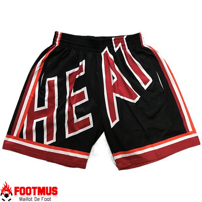 Les Plus Beaux Shorts NBA Miami Heat Noir Moins Cher