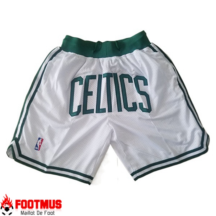Solde Shorts NBA Boston Celtics Blanc Moins Cher