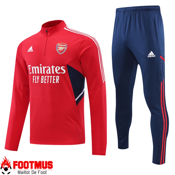 Prix Ensemble Survetement de Foot Arsenal Rouge 2022/2023 Moins Cher