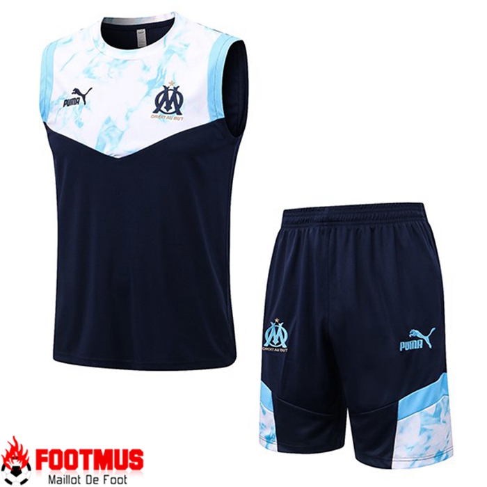 Jeux De Ensemble Training Debardeur + Shorts Marseille Bleu Marin 2022/ ...
