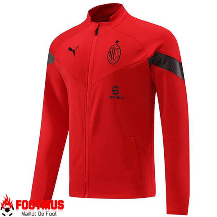 Dernier Veste Foot Milan AC Rouge 2022/2023 Moins Cher