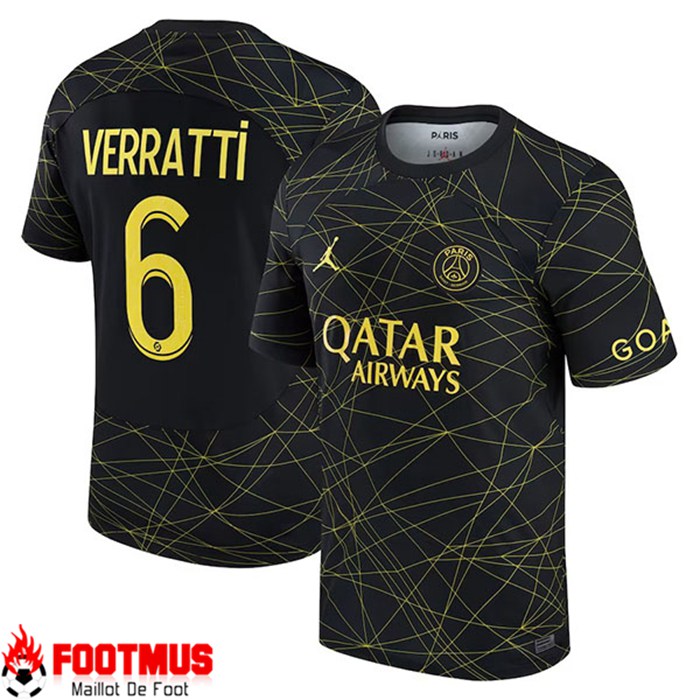 Les Plus Beaux Maillot de Foot PSG (VERRATTI #6) 2022/2023 Fourth Moins ...