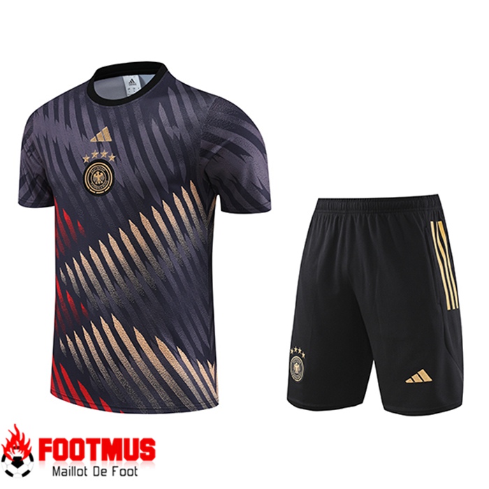 Site Ensemble Training T-Shirts + Shorts Allemagne Brune 2023/2024 Pas ...