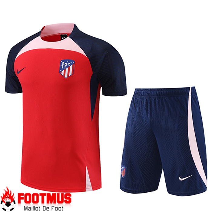 Achat Ensemble Training T-Shirts + Shorts Atletico Madrid Rouge 2023/ ...