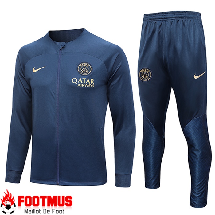 Dernier Ensemble Survetement de Foot - Veste PSG Bleu Marine 2023/2024 ...