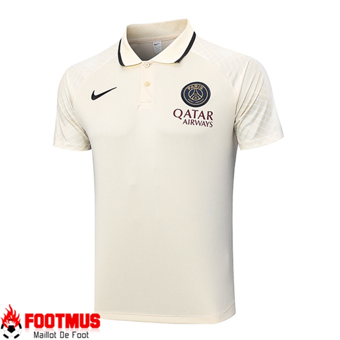 Créer Un Polo Foot PSG Jaune 2023/2024 Pas Chere