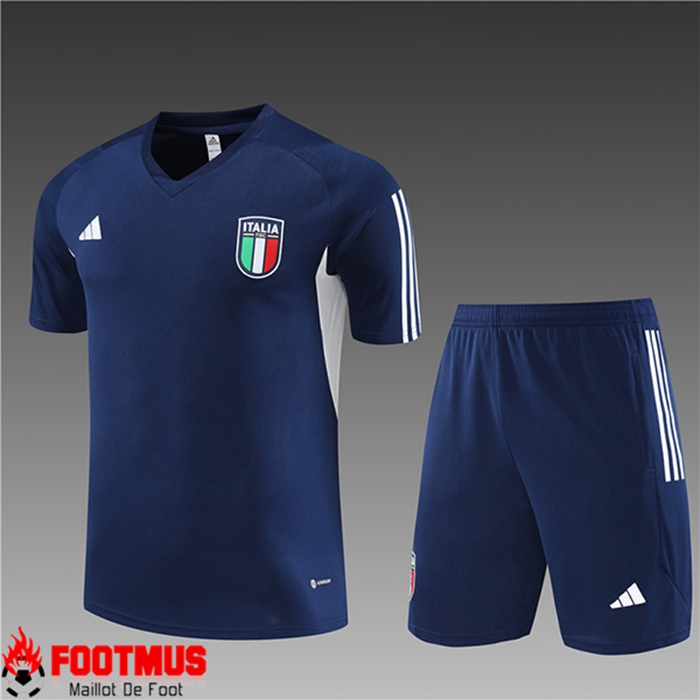 Les Plus Beaux Ensemble Training T-Shirts + Shorts Italie Enfant Noir ...