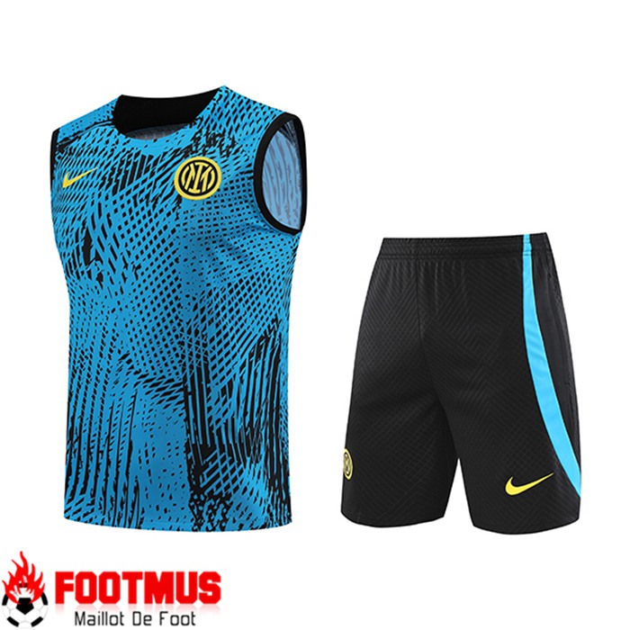 Vente Ensemble Training Debardeur + Shorts Inter Milan Bleu 2023/2024 ...