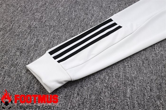 Les Plus Beaux Ensemble Survetement de Foot - Veste Sao Paulo FC Blanc 2023/2024 Pas Chere