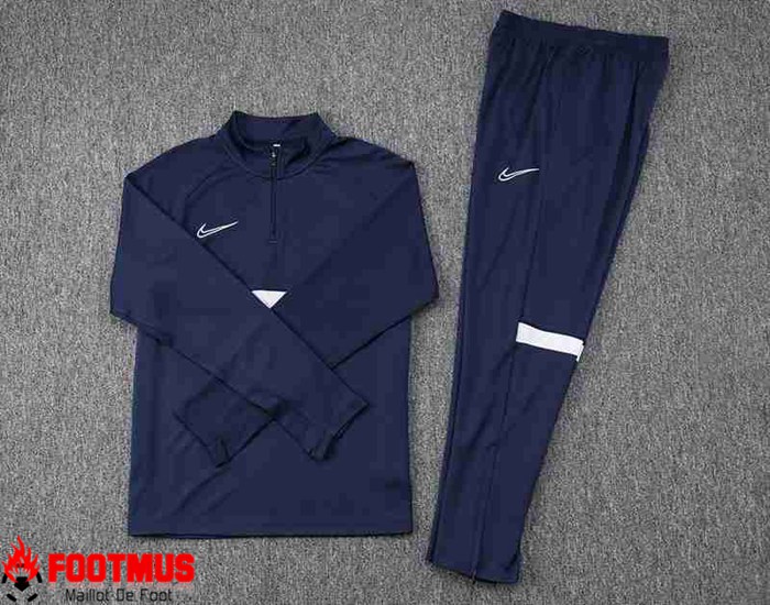 Floquer Ensemble Survetement de Foot Nike Bleu Marine 2023/2024 Pas Chere