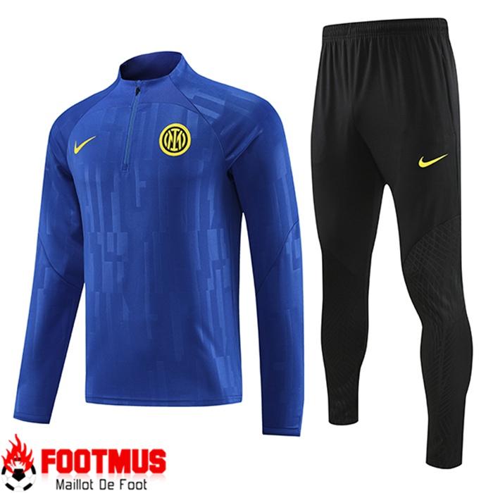 Magasin Ensemble Survetement de Foot Inter Milan Bleu 2023/2024 Pas Cher