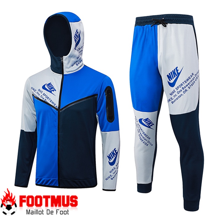 Acheter Ensemble Survetement Veste A Capuche Coupe-Vent Nike Bleu 2023/ ...