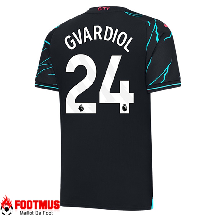 Grossiste Maillot Manchester City (GVARDIOL #24) 2023/2024 Third Moins Cher