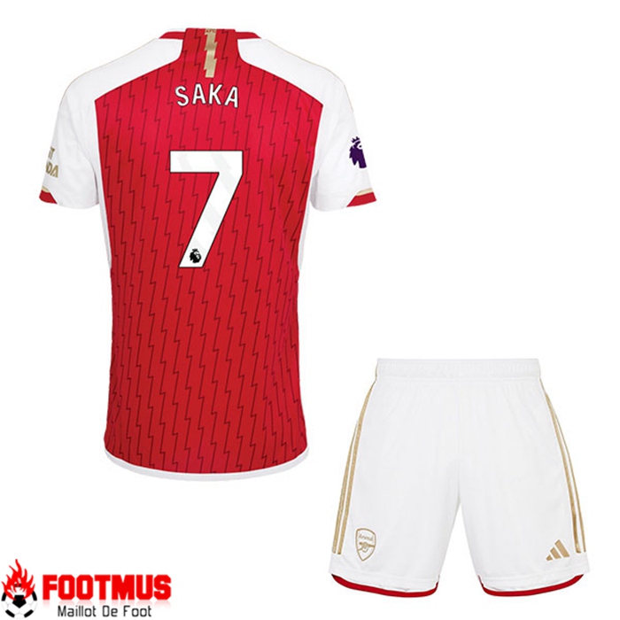 Destockage Maillot Arsenal (SAKA #7) Enfants 2023/2024 Domicile Pas Chere