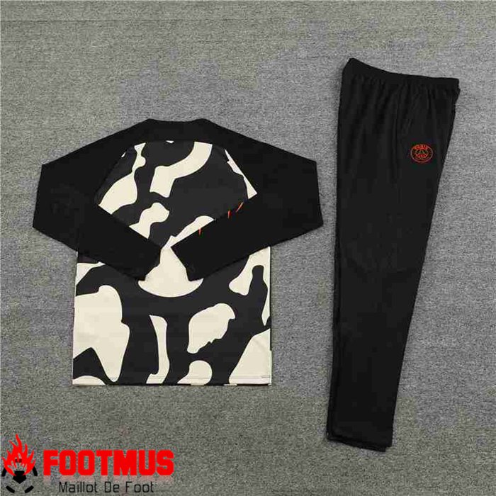 Promo Ensemble Survetement PSG Jaune/Noir 2023/2024 Moins Cher