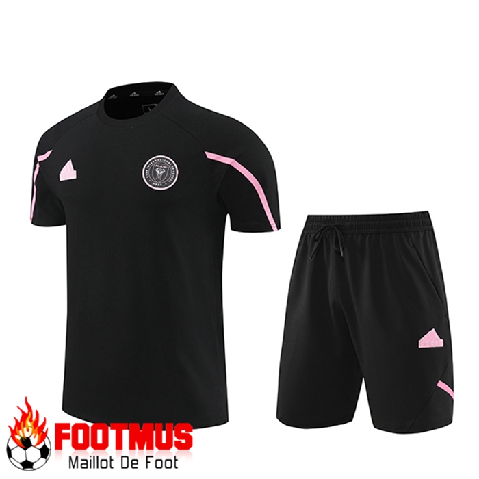 Créer Un Ensemble Training T-Shirts + Shorts Inter Miami CF Noir/Rose ...