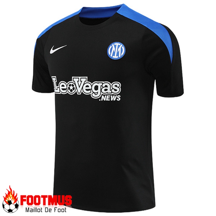 Achat Training T-Shirts Inter Milan Noir/Bleu 2024/2025 Moins Cher